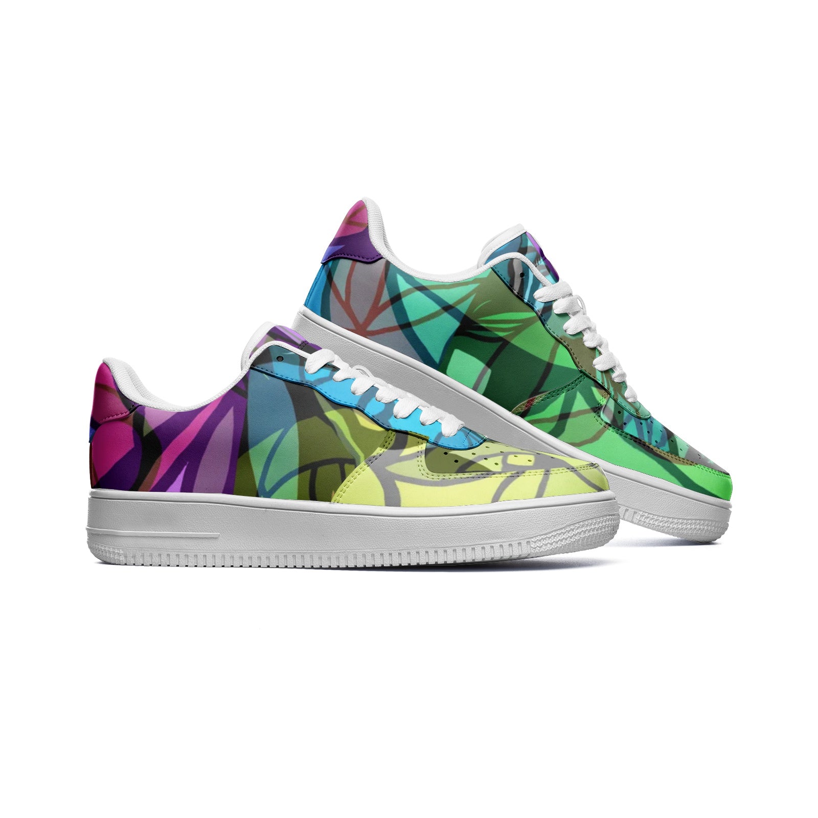 Pinwheel Pyxus Full-Style Psychedelic Platform Sneakers – Heady & Handmade
