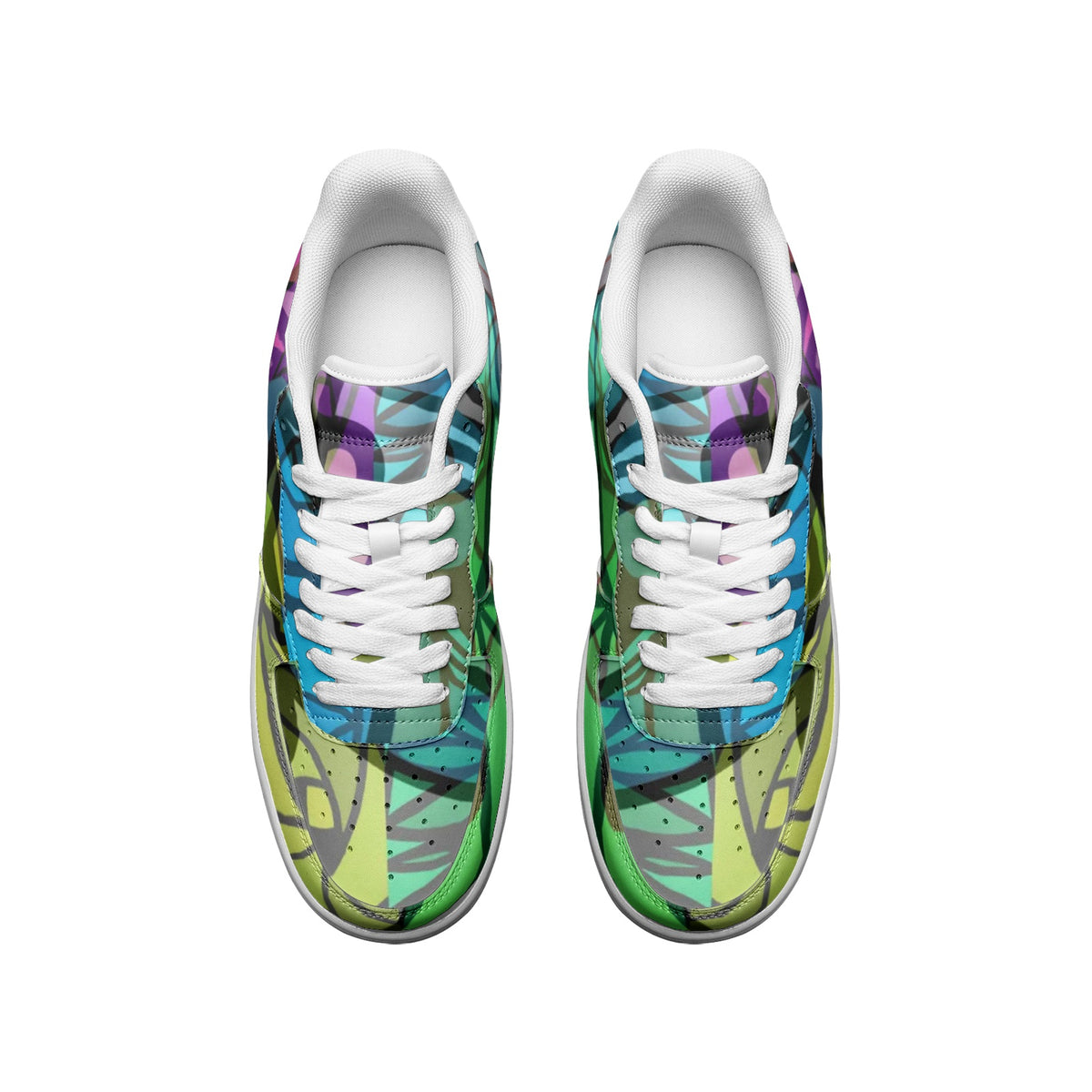 Pinwheel Pyxus Full-Style Psychedelic Platform Sneakers – Heady & Handmade