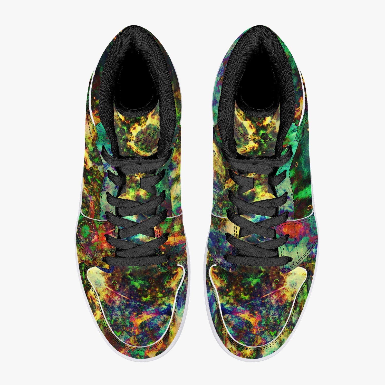 Xerxes Psychedelic Split-Style High-Top Sneakers – Heady & Handmade
